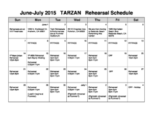 TZ Rehearsal Calendar – 3-D Theatricals